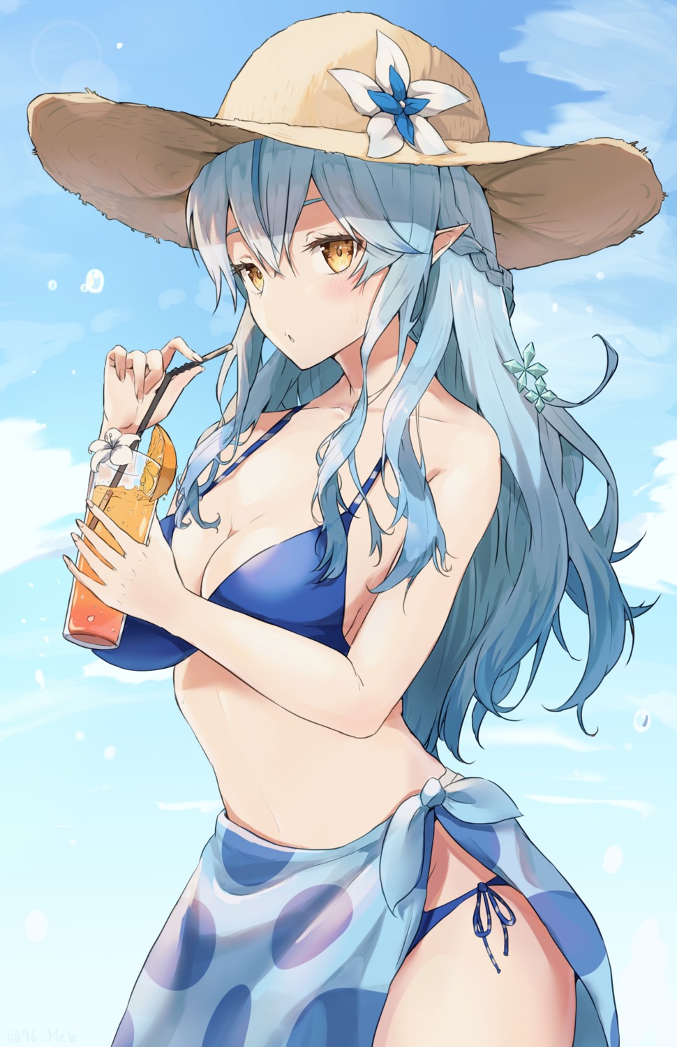 kuro nyan hololive yukihana lamy bikini cleavage pointy ears swimsuits | #1011624 | yande.re